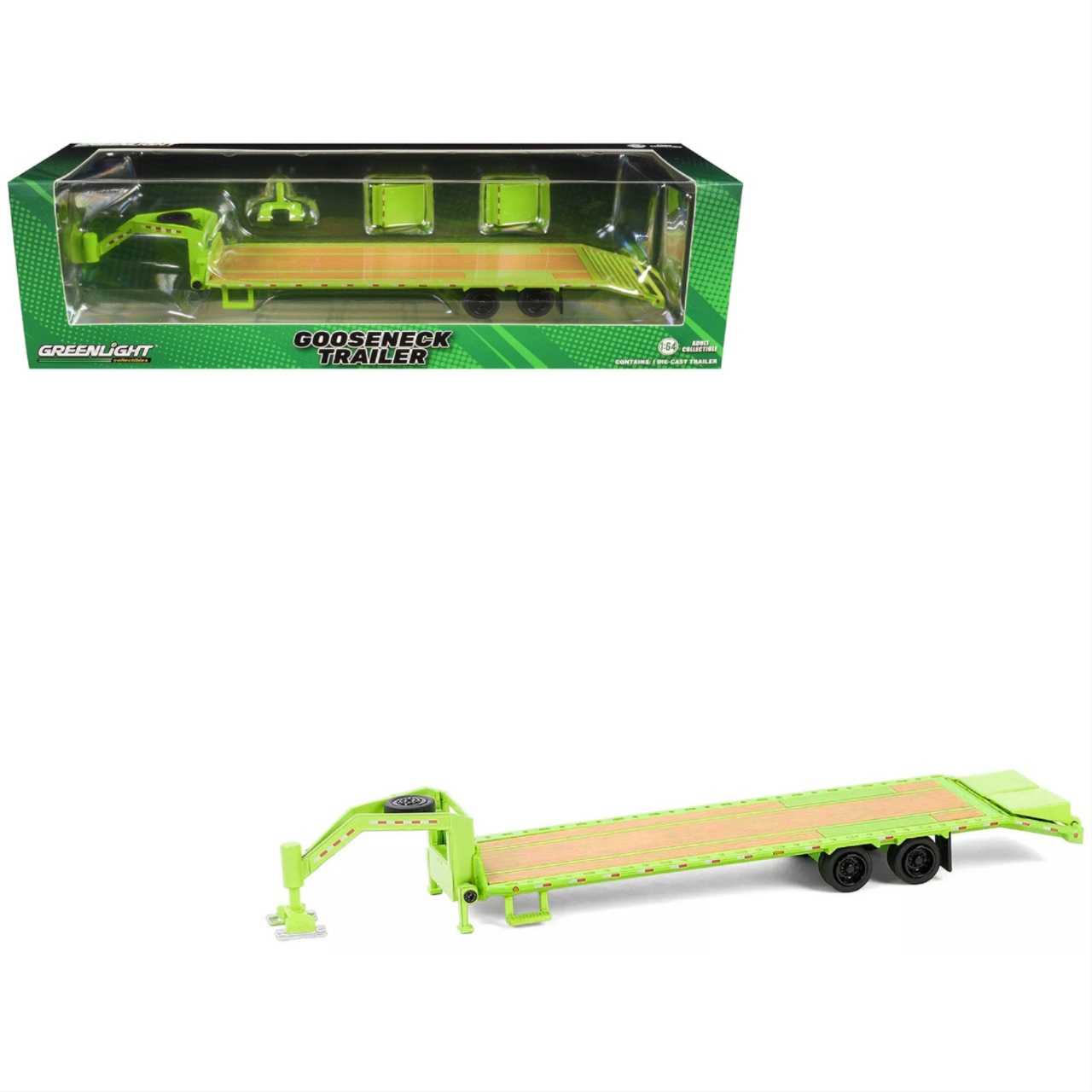 (PRE VENTA) Greenlight Gooseneck Trailer Lime Green with Red and White ...