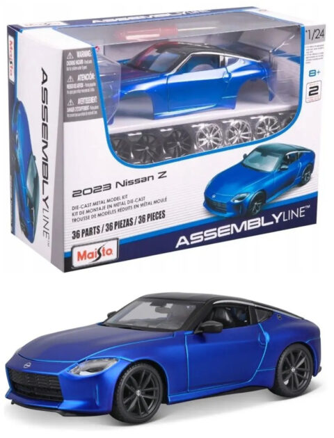Maisto 2023 Nissan Z in Blue – Assembly Line Diecast Metal Model Kit ...